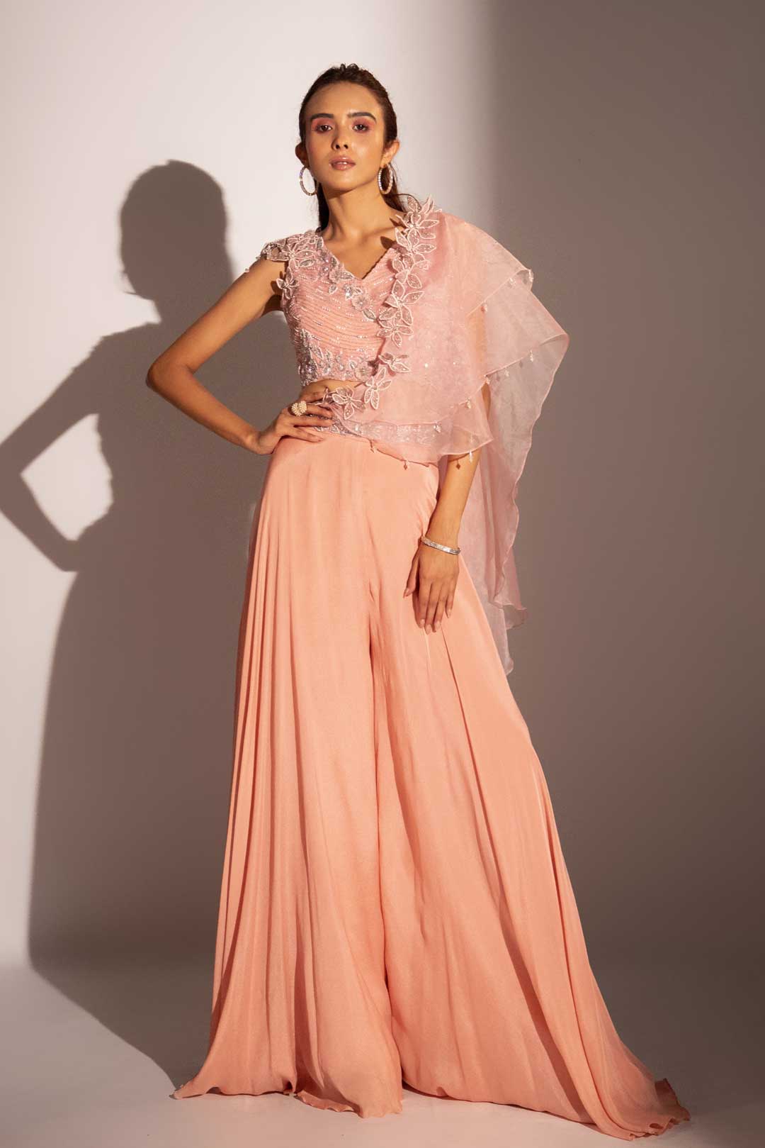 Layla Drape Pant Saree Set – Smriti Apparels
